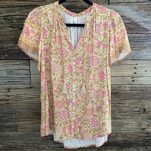 Spell | Tops | Spell Love Story Short Sleeve Blouse | Poshmark
